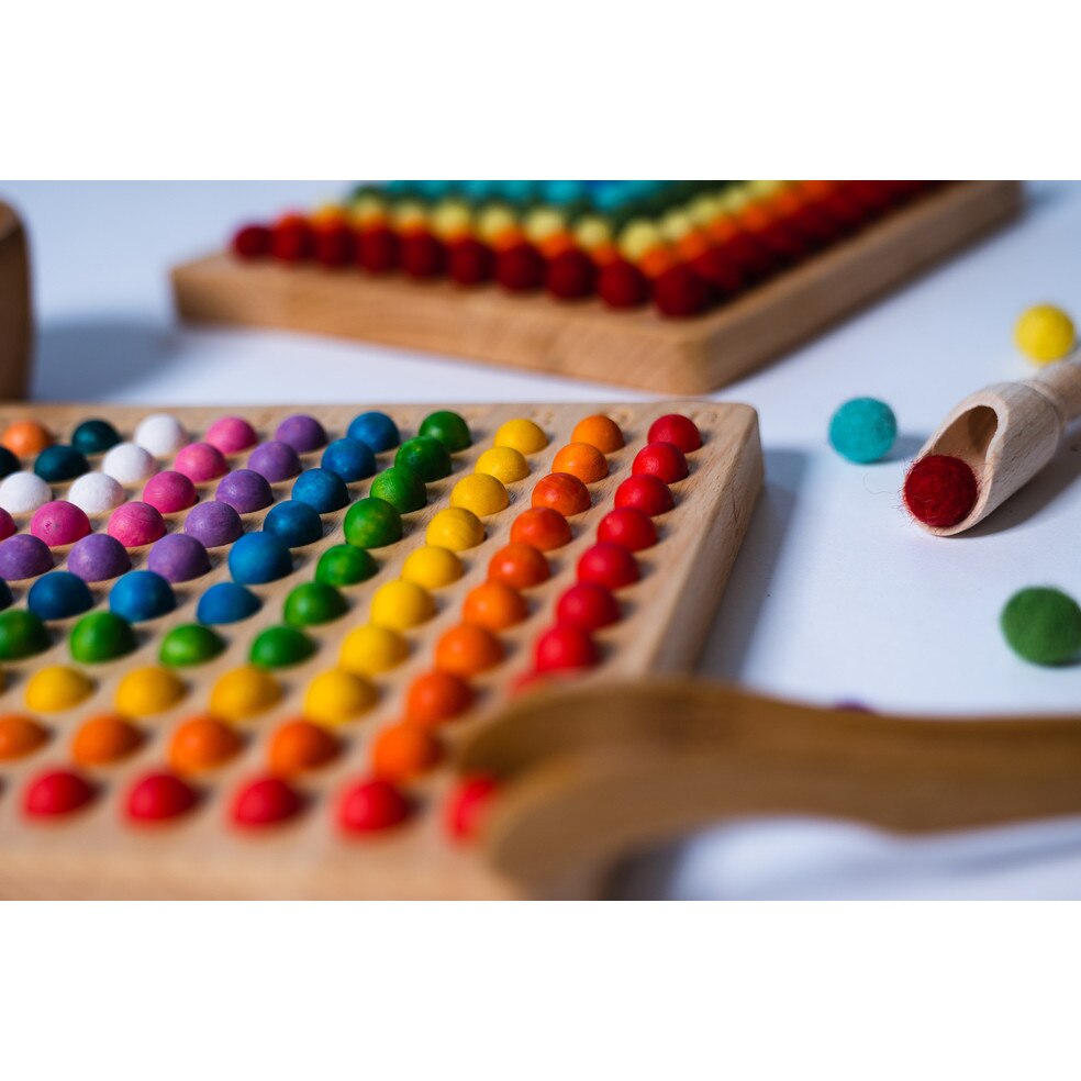 Joc educativ Montessori, Panou de inmultire 10×10 - eMAG.ro