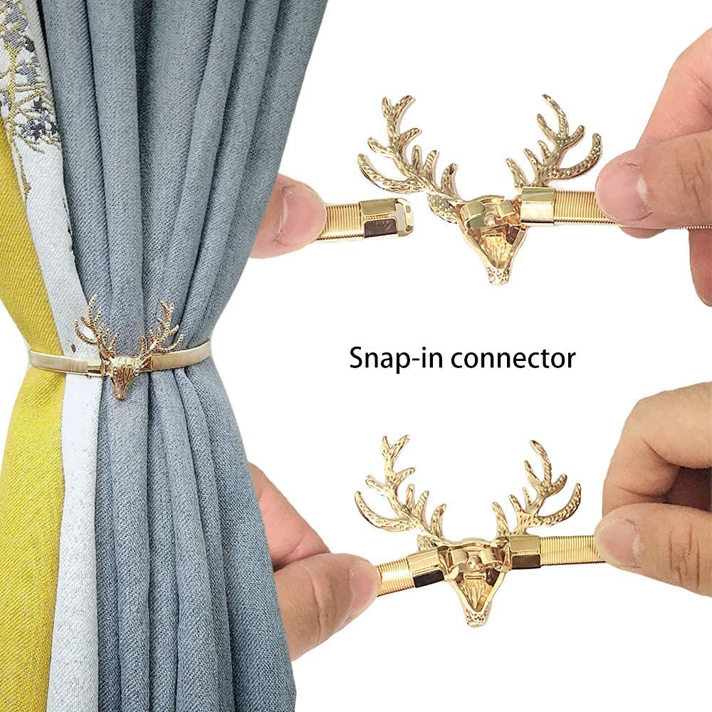 Set 2 carlige prindere draperii, Aliaj, Auriu - eMAG.ro