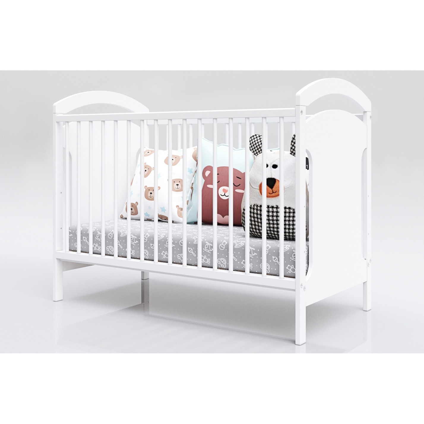 Patut pentru copii, din lemn masiv, Lulu BabyMatters cu saltea de cocos ...