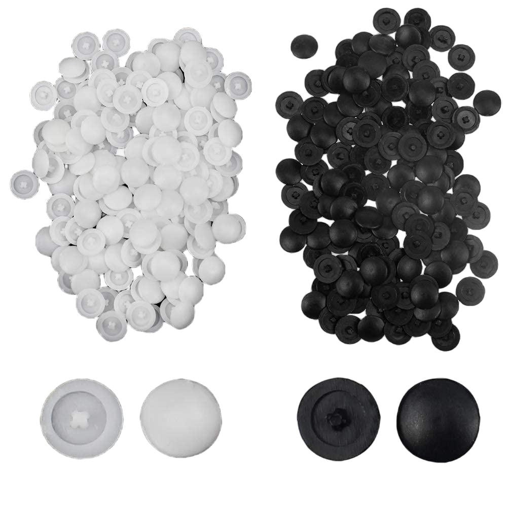 Set 400 dopuri, Plastic, Alb/Negru - eMAG.ro