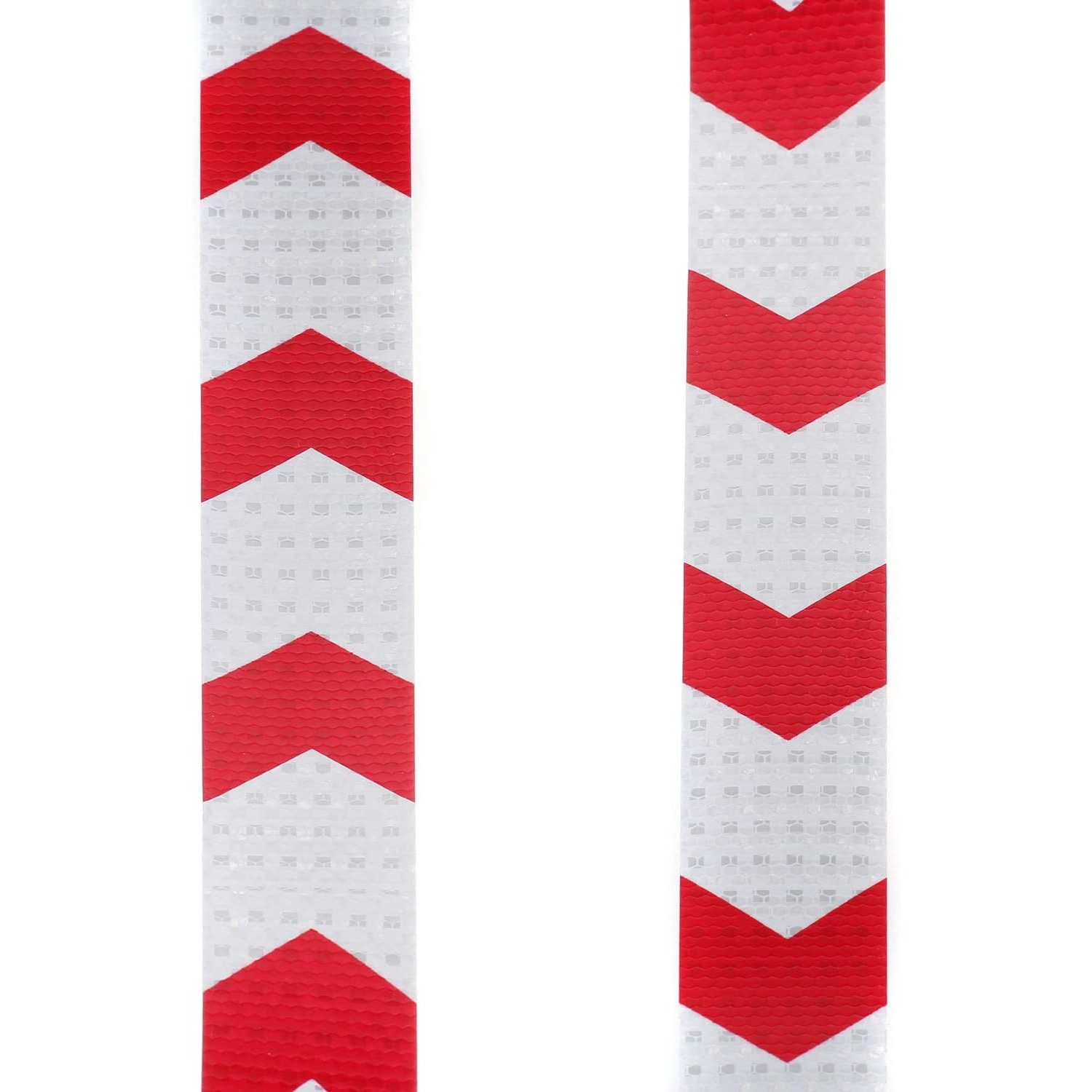 Banda semnalizare reflectorizanta, PVC, 25 m x 5 cm, Rosu/Alb - eMAG.ro