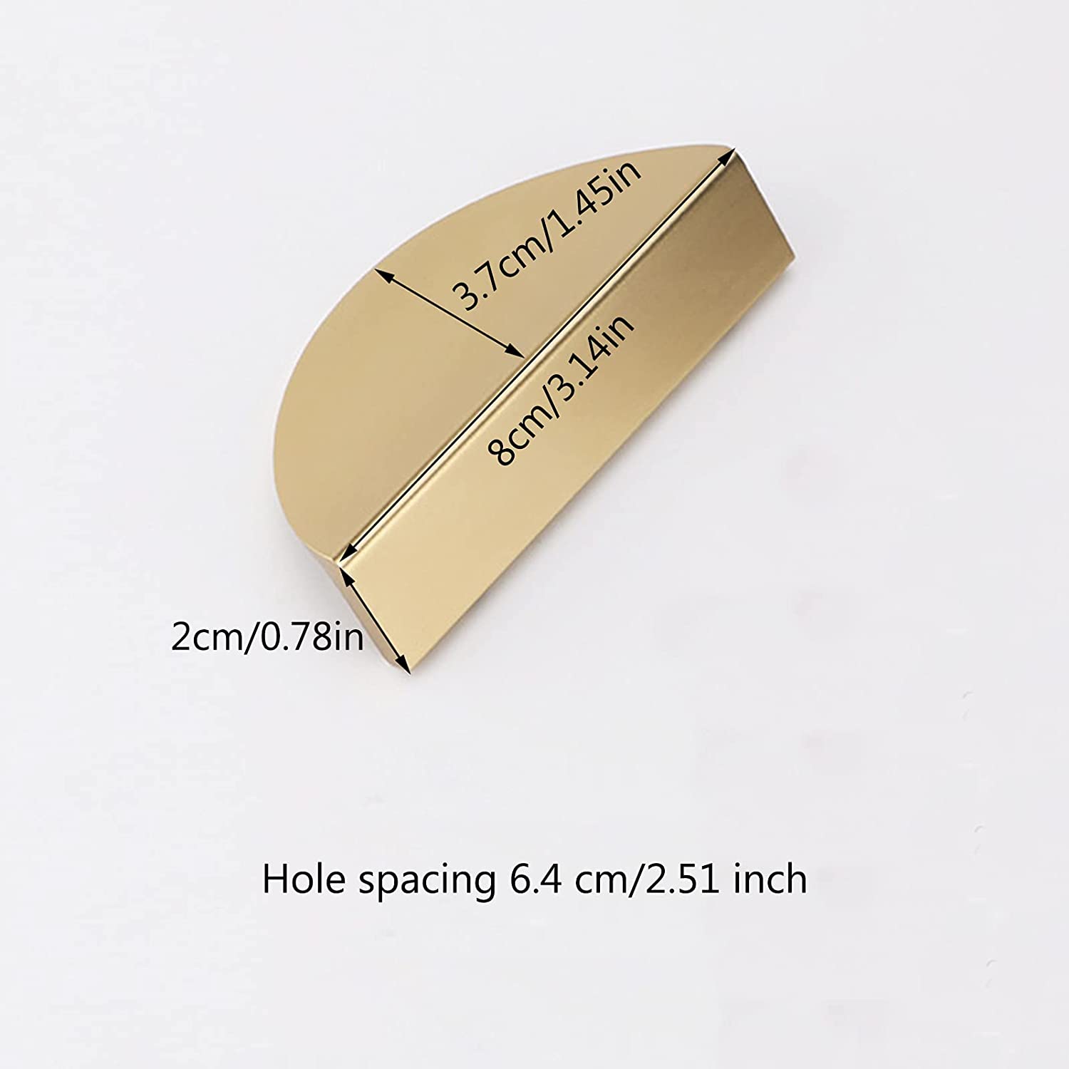 Set 4 manere mobilier, Metal, 8 x 3.7 x 2 cm, Auriu - eMAG.ro