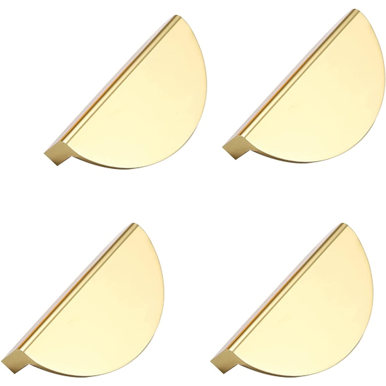 Set 4 manere mobilier, Metal, 8 x 3.7 x 2 cm, Auriu - eMAG.ro