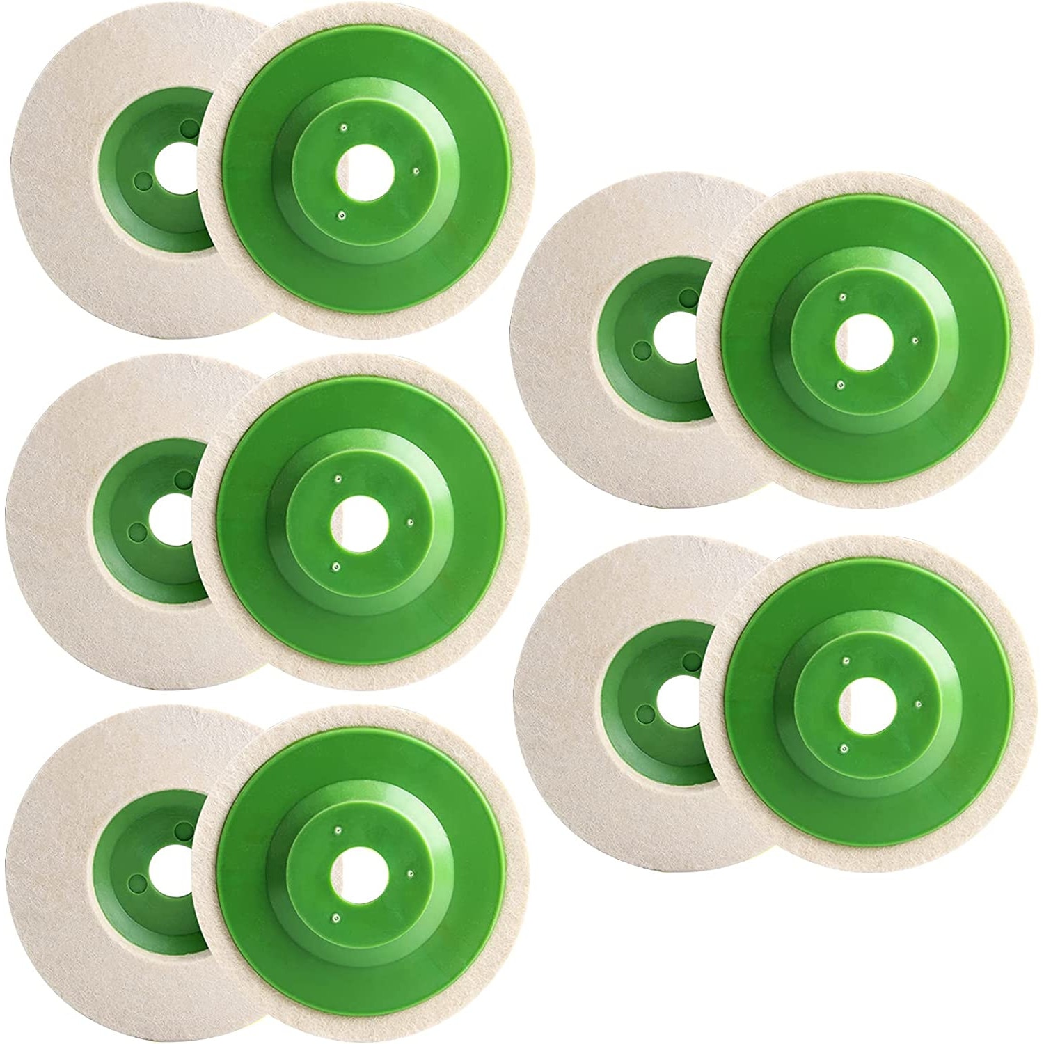 Disc de lustruit, Lana, 100 mm, Cu arbore de 5/8", Pentru lustruirea ...