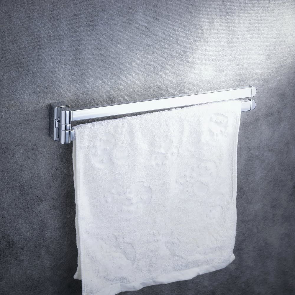 Suport prosoape, Inox, Rotire 180 grade, 2 bare, Argintiu - eMAG.ro