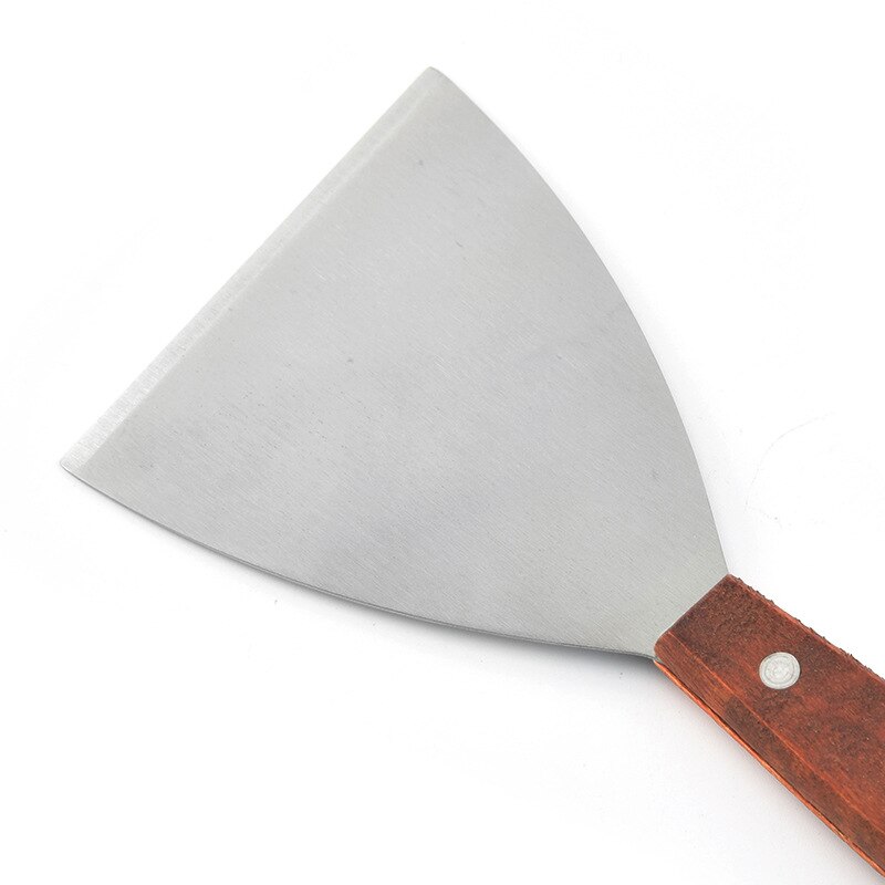 Spatula pentru gratar, maner din lemn, dreptunghiulara, cu plansa din ...