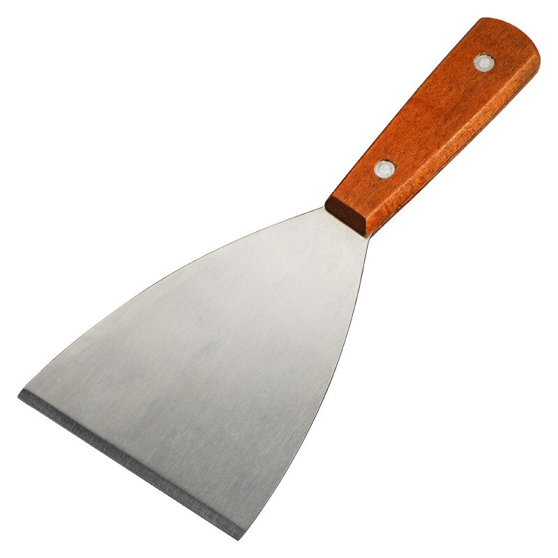 Spatula pentru gratar, maner din lemn, dreptunghiulara, cu plansa din ...