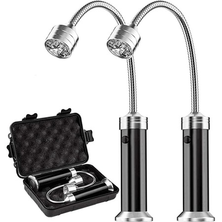 Set 2 lampi LED pentru gratar, Magnet, 11cm, Argintiu - eMAG.ro