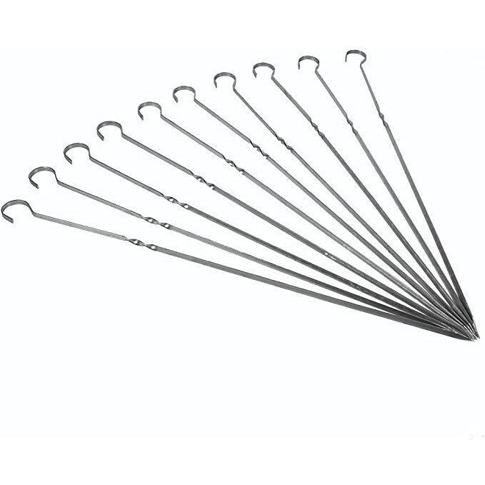 Set 10 betisoare frigarui, Inox, 40 cm, Argintiu - eMAG.ro