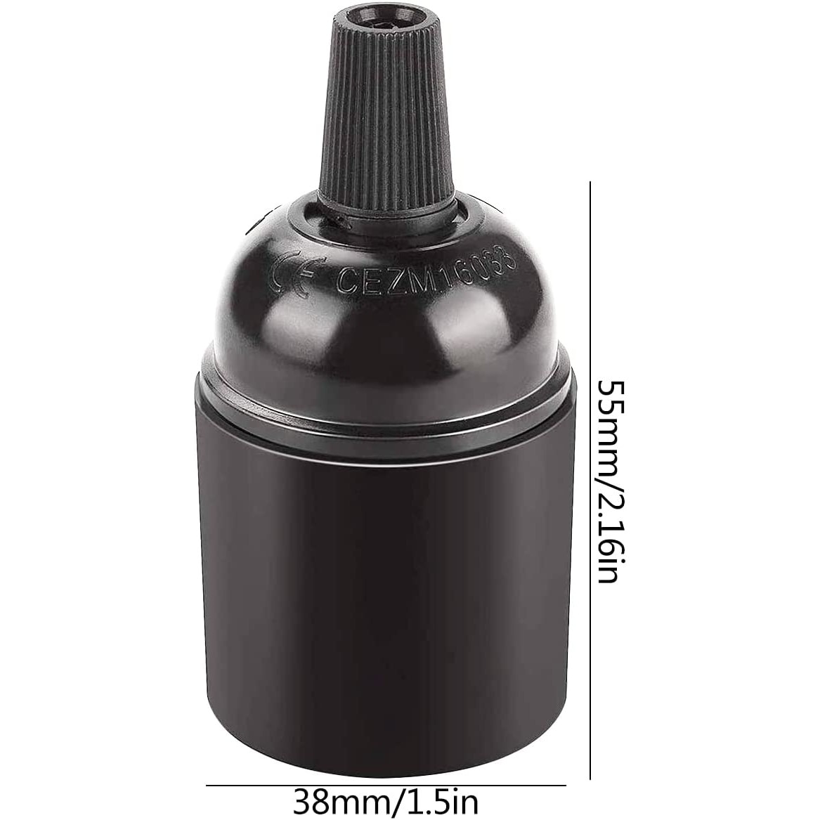 Suport pentru bec E27, Plastic/Alama, 20buc, Negru - eMAG.ro