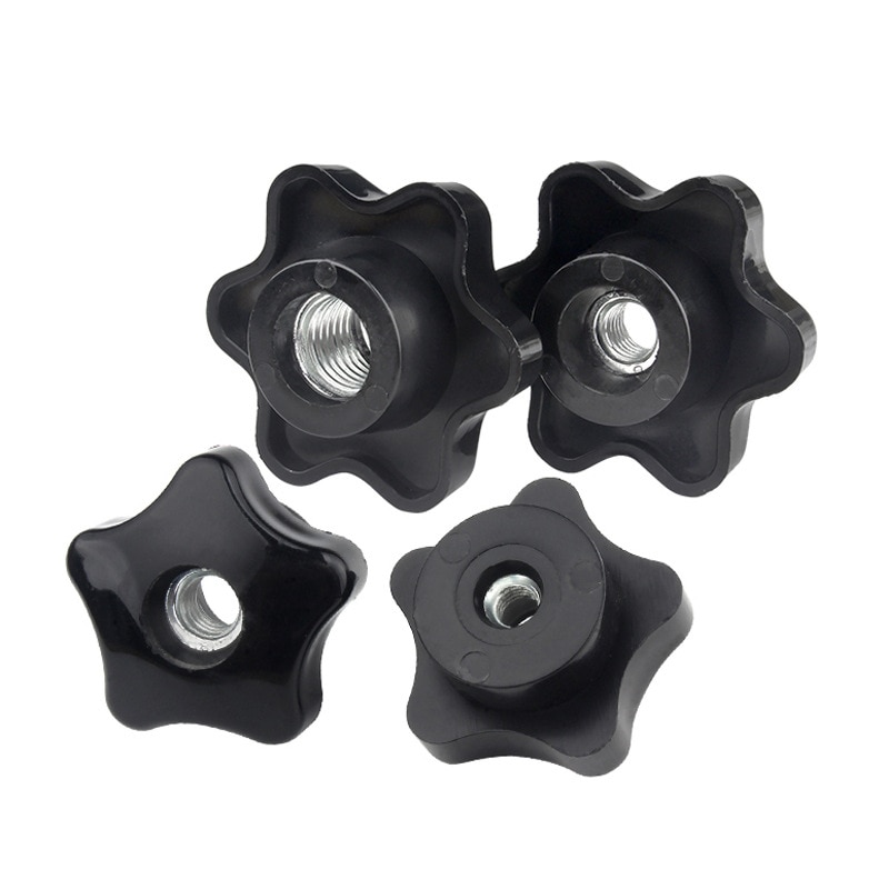 Set de 10 butoane pentru mobila, Cauciuc/Otel, Negru - eMAG.ro