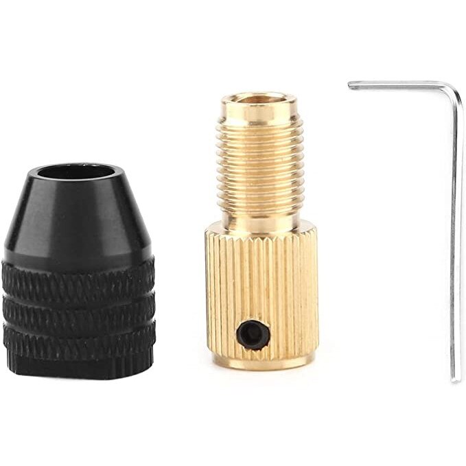 Mini mandrina, Metal, 3.17 mm, Negru/Auriu - eMAG.ro
