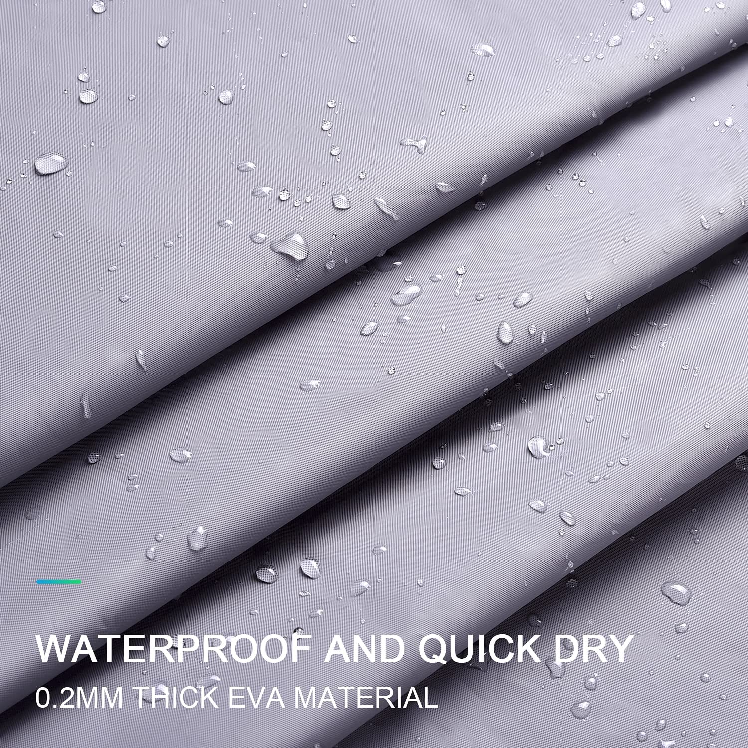 Perdea de dus, Textil, Antibacterian, 180 x 200 cm, Gri - eMAG.ro