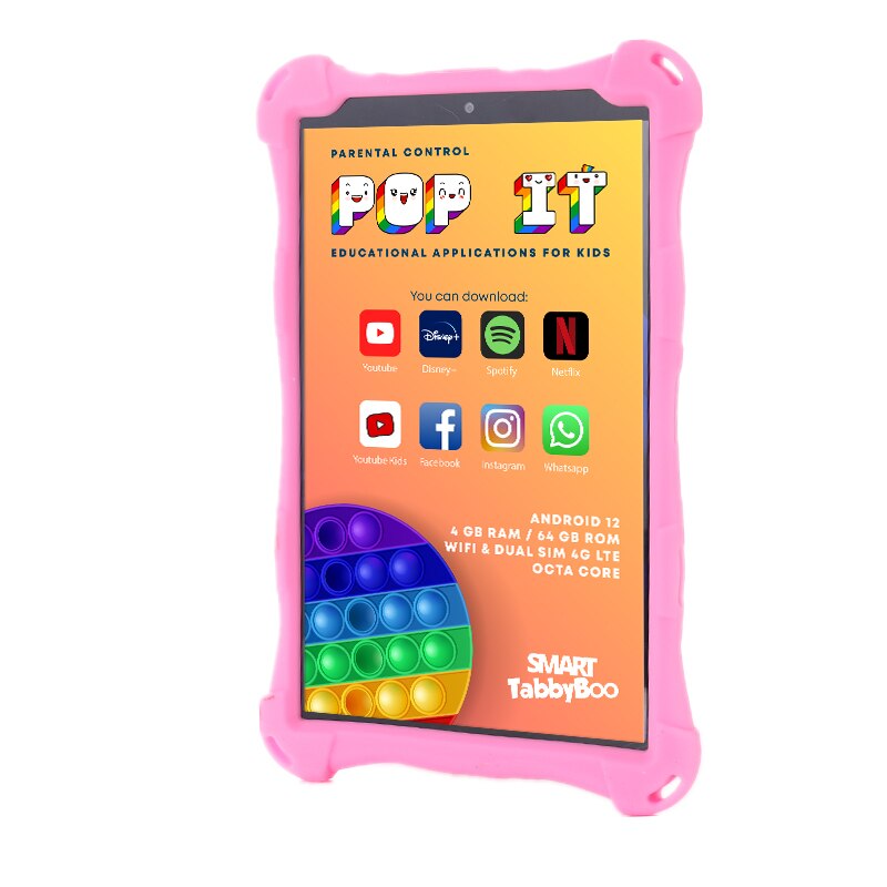 Tableta SMART TabbyBoo Popit, 64GB, 4GB RAM, Android 12 cu control ...