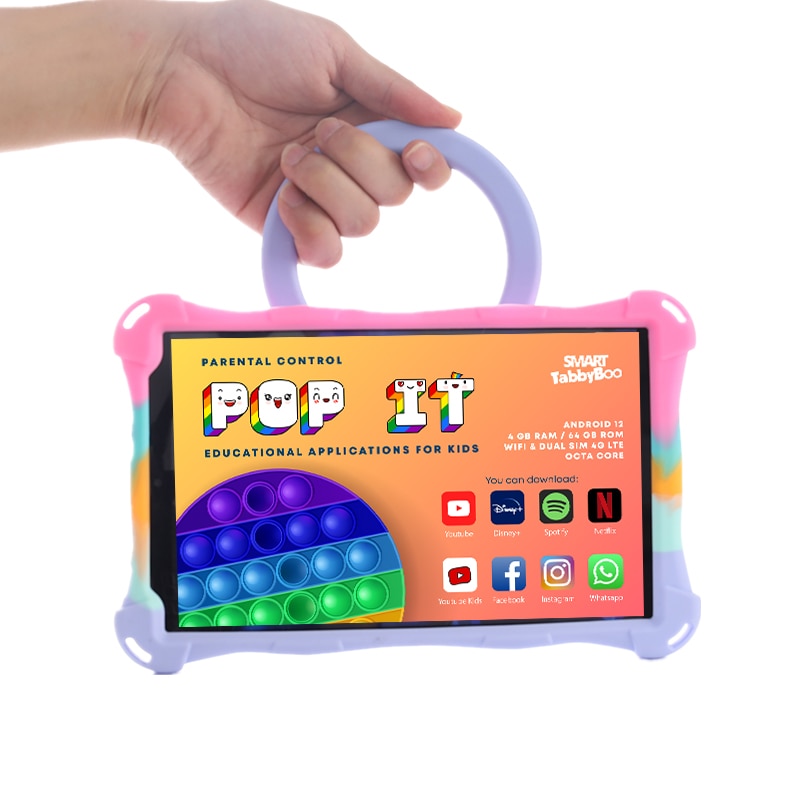 Детски Таблет SMART TabbyBoo Popit 8" IPS, 64GB, 4GB RAM, Android 12 ...