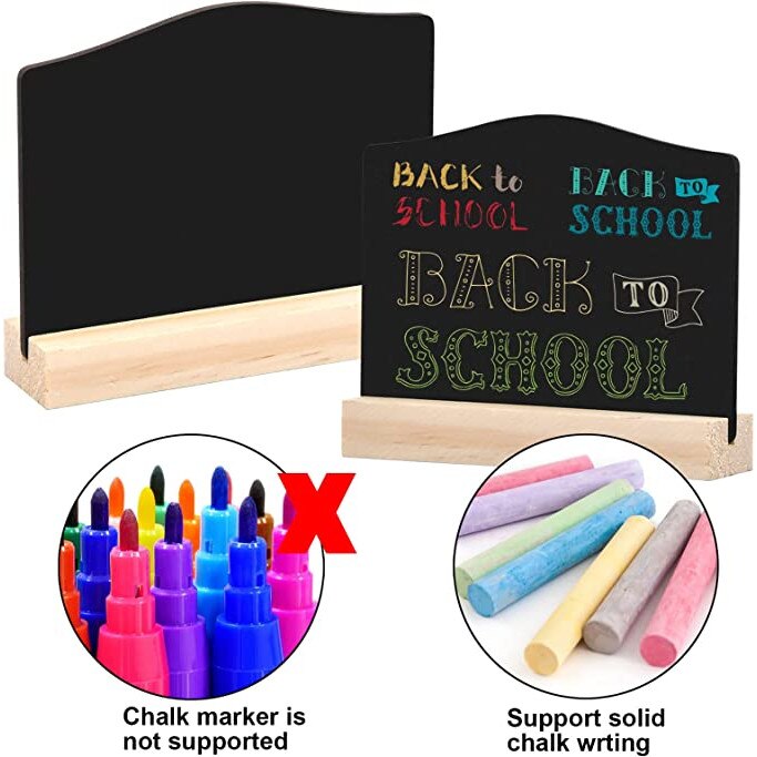 Set 4 tablite de scris, Placaj, 10 x 2.4 x 1.4 cm, Negru - eMAG.ro