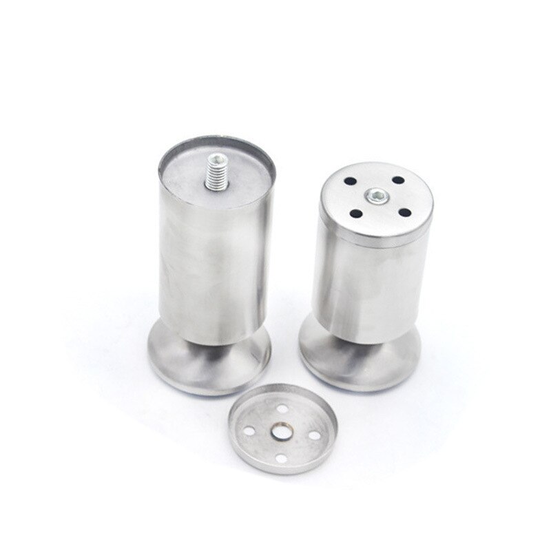 Set de 4 picioare de mobilier reglabile, 50 x 80 mm, Otel inoxidabil ...
