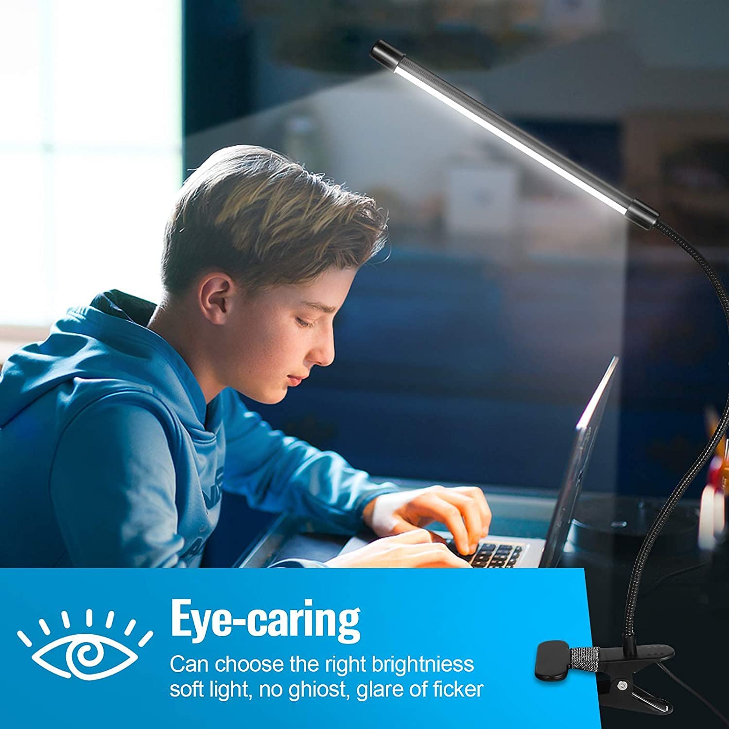 Set 2 lampi LED, 10W, USB, 36 cm, Negru - eMAG.ro