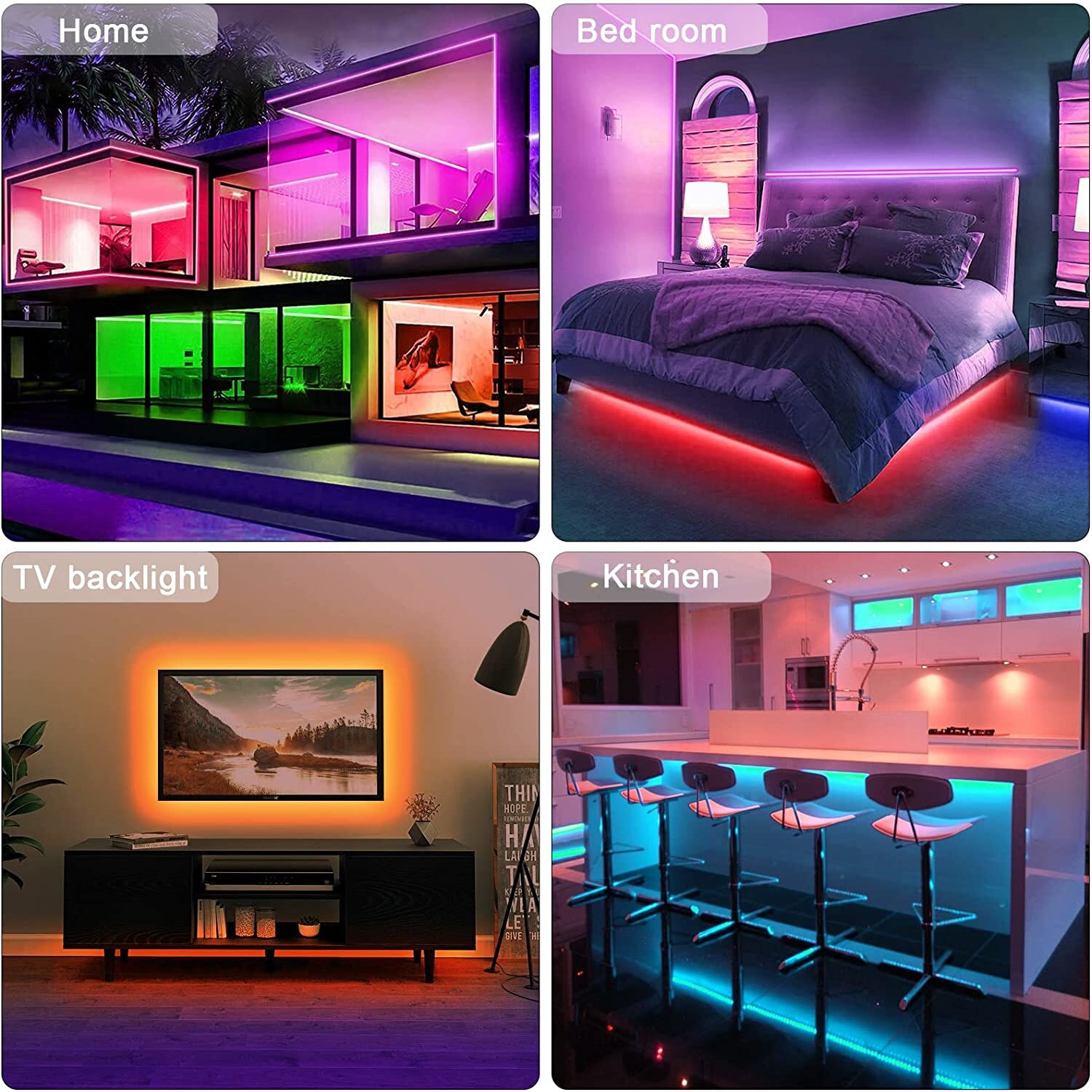 Banda LED, RGB, Clasa A+++, Flexibila, 20 m, Multicolor - eMAG.ro