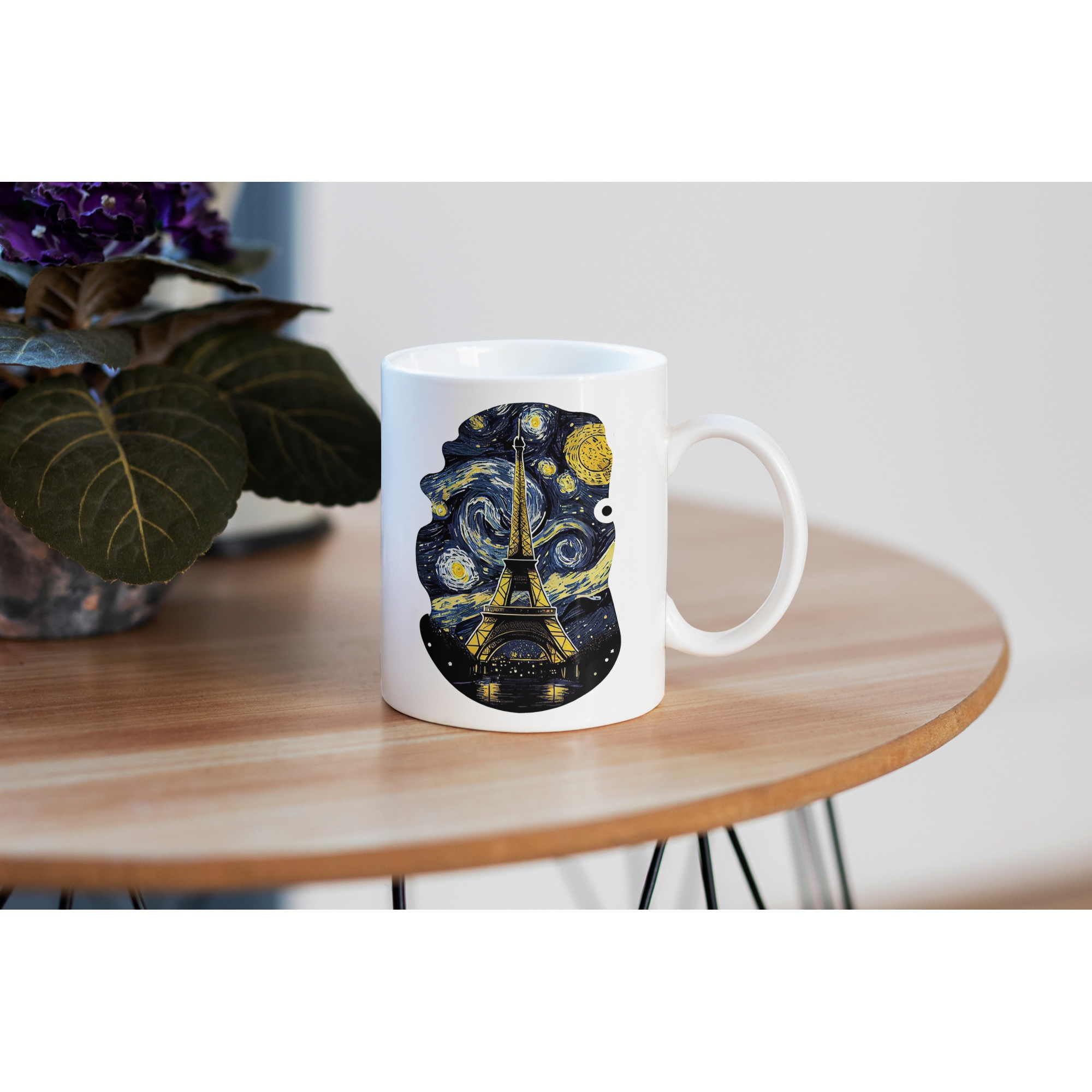 Cana Cu Turnul Eiffel, Stil Pictura Noapte instelata, Vincent Van Gogh ...