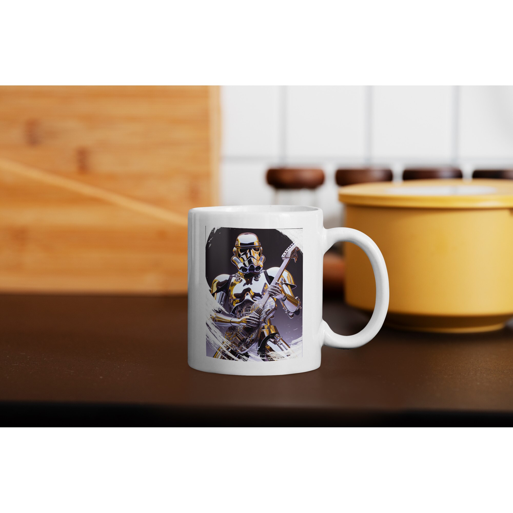 Cana Cu Soldat Stil Star Wars Cantand La Chitara Electrica, Soldat Alb ...