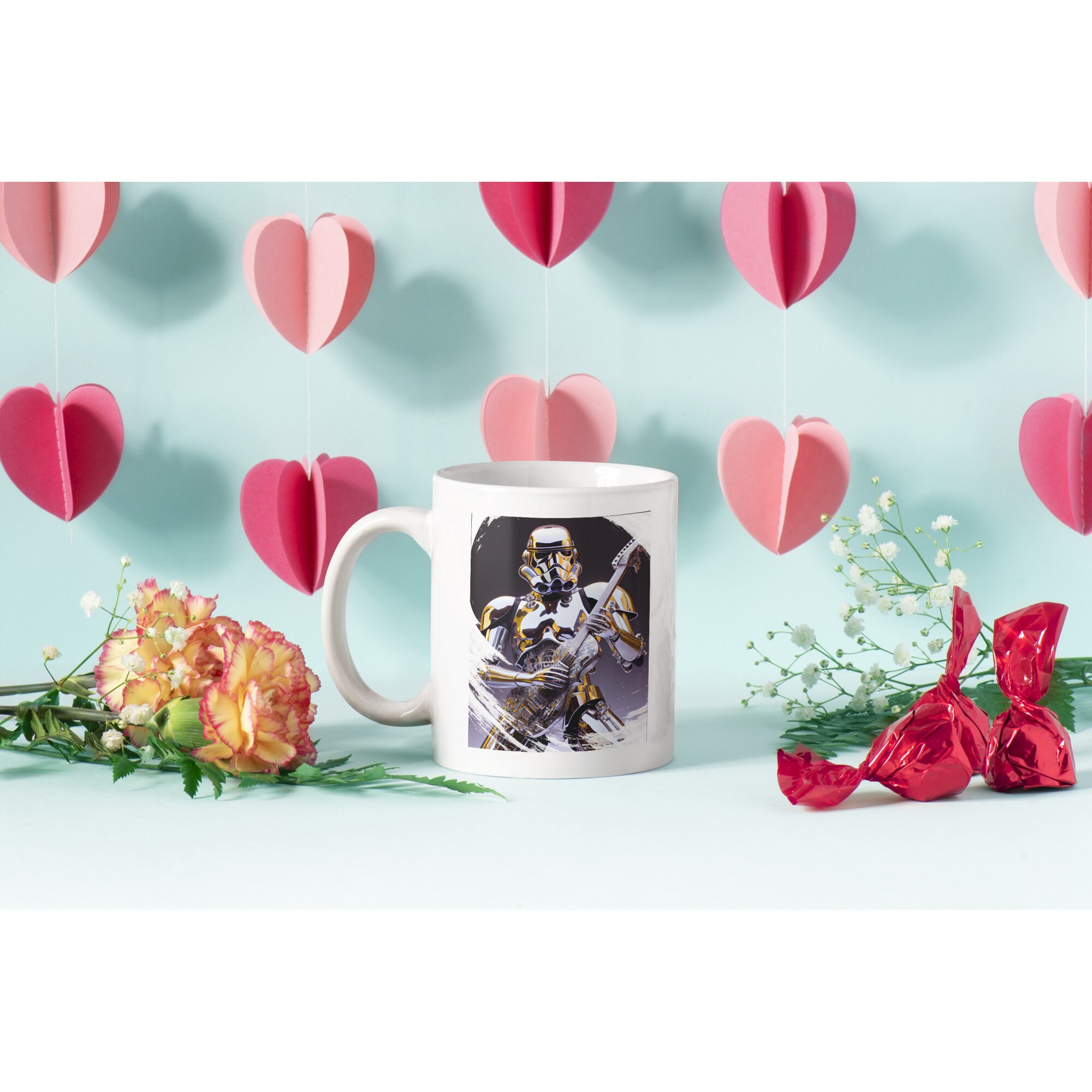 Cana Cu Soldat Stil Star Wars Cantand La Chitara Electrica, Soldat Alb ...