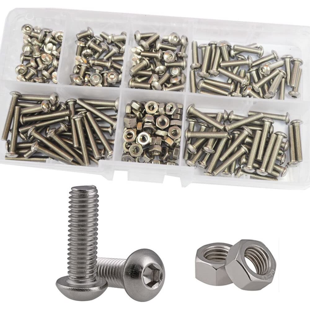 Set 230 suruburi, Inox, M3, Argintiu - eMAG.ro