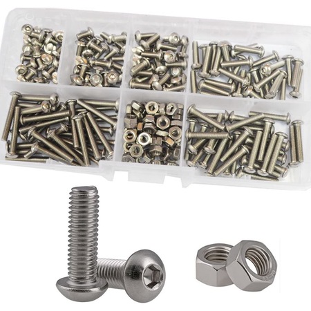 Set 230 suruburi, Inox, M3, Argintiu - eMAG.ro