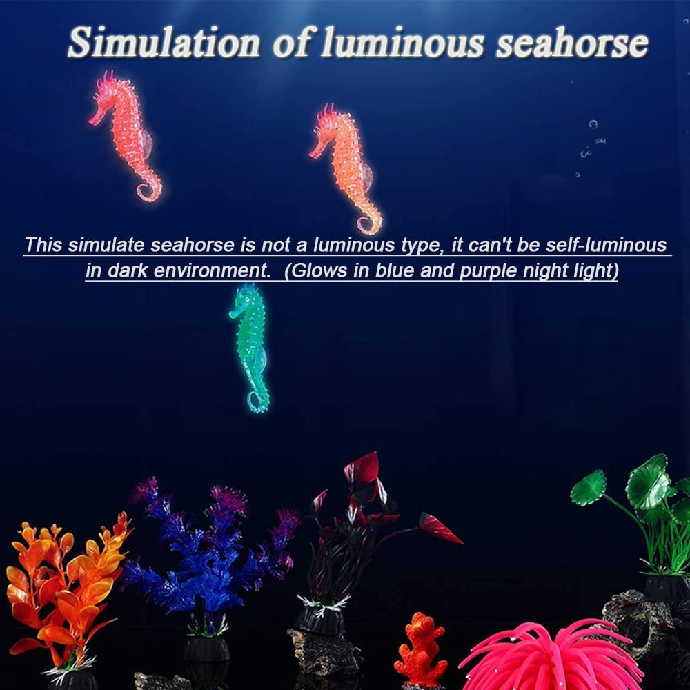 Set 3 caluti de mare decorativi acvariu, Silicon, 10x4 cm, Rosu/Verde ...