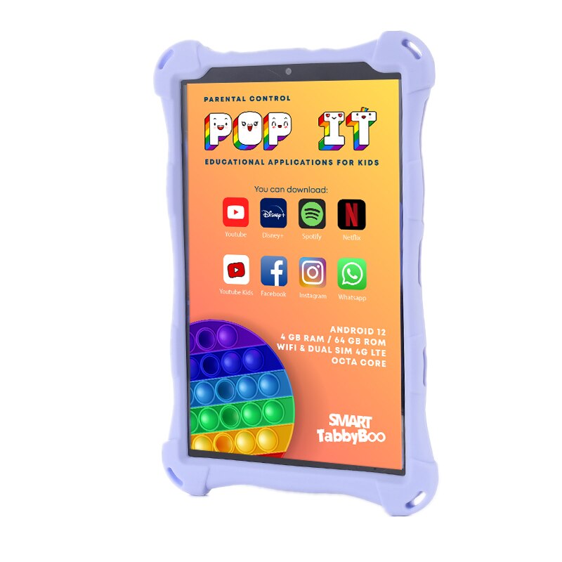 SMART TabbyBoo Popit táblagép, 64 GB, 4 GB RAM, Android 12 szülői ...