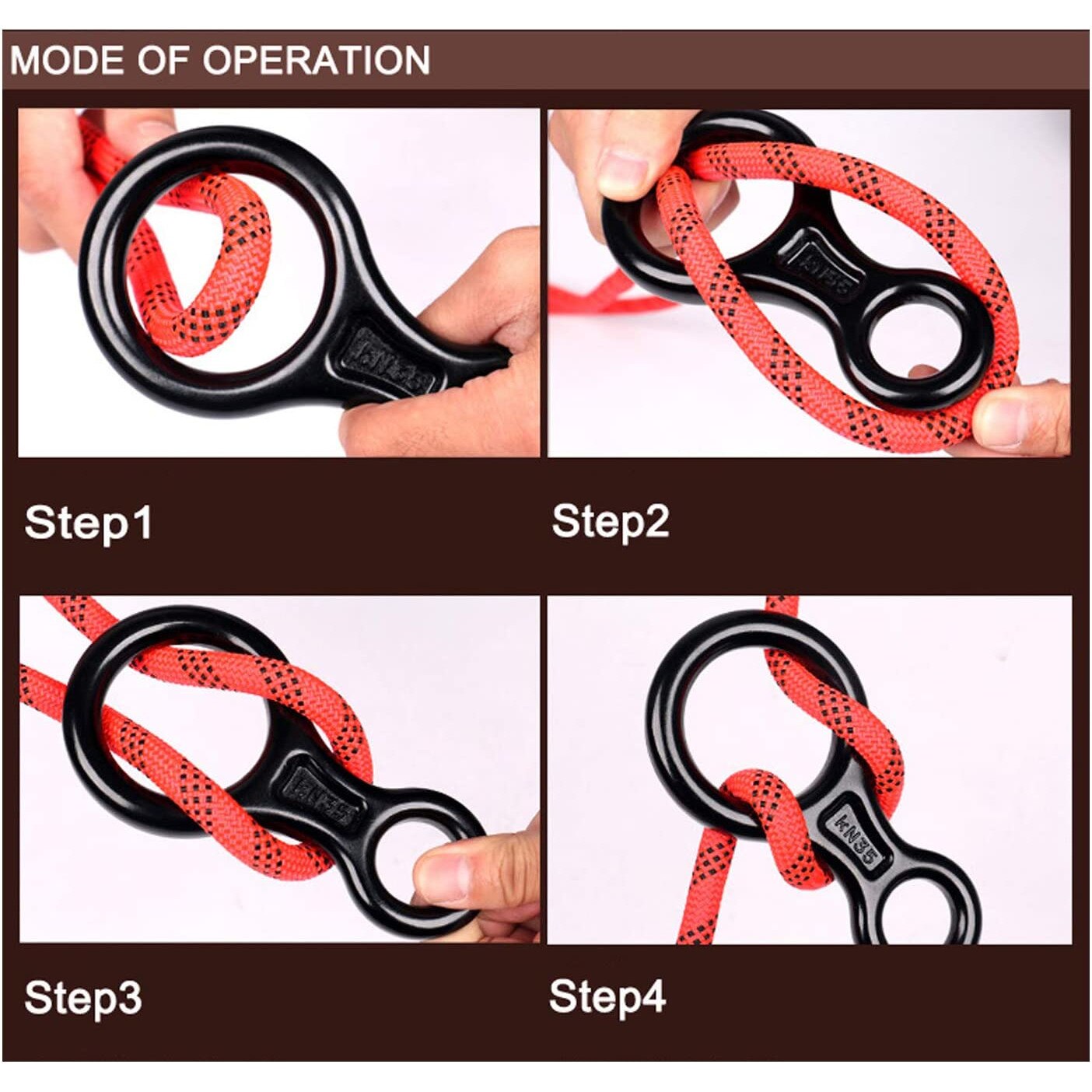 Echipament de coborare pentru alpinism, Aliaj, 14.6x7.5 cm, Negru - eMAG.ro
