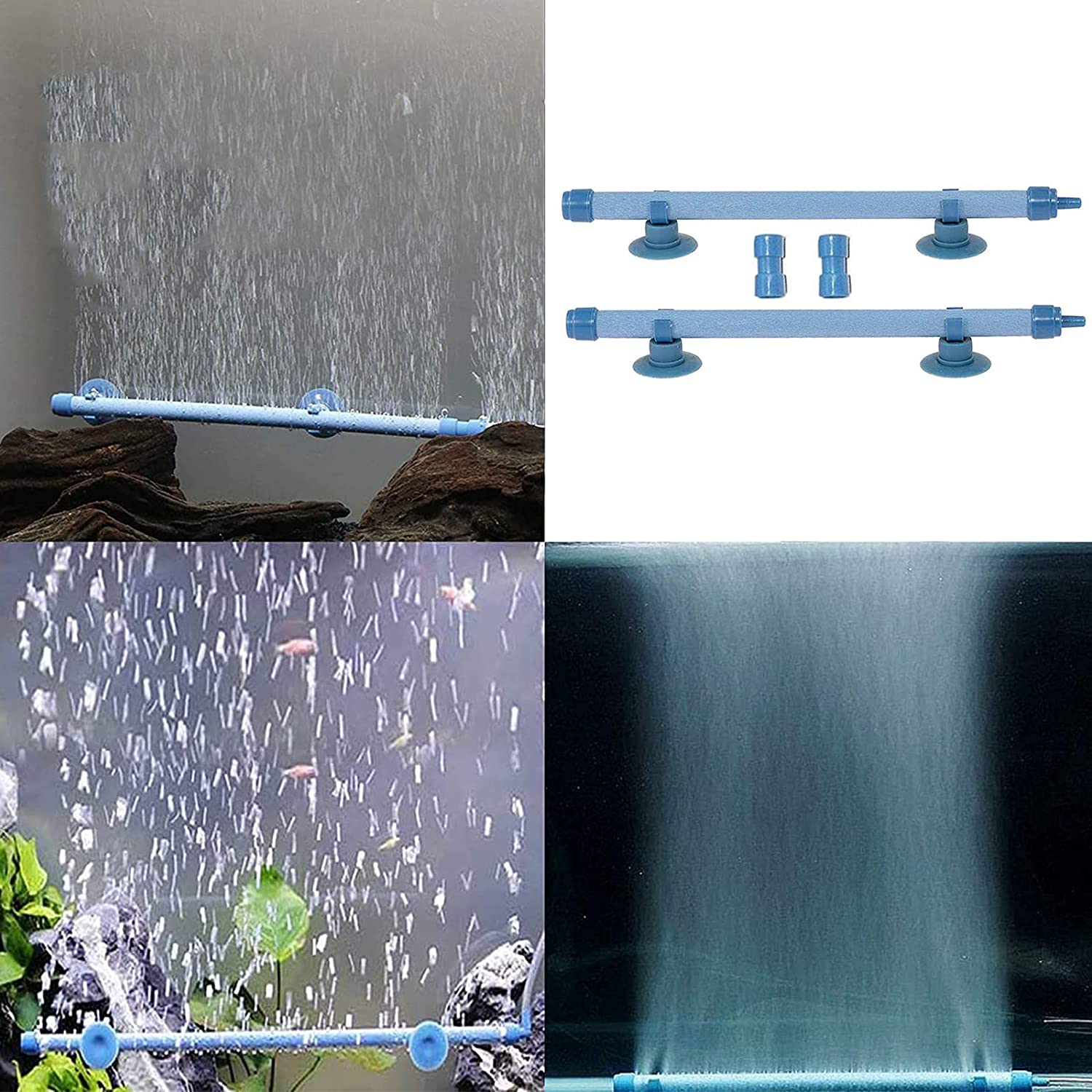 Set 2 tuburi cu bule pentru pompa de oxigen pentru acvariu, Albastru ...