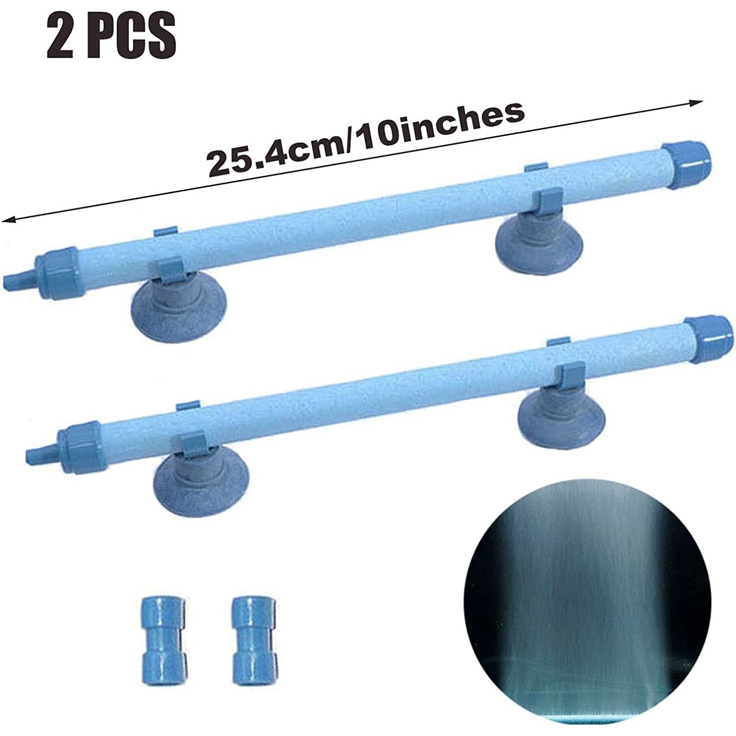 Set 2 tuburi cu bule pentru pompa de oxigen pentru acvariu, Albastru ...