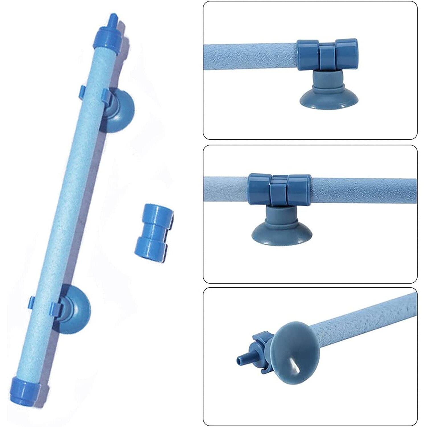 Set 2 tuburi cu bule pentru pompa de oxigen pentru acvariu, Albastru ...