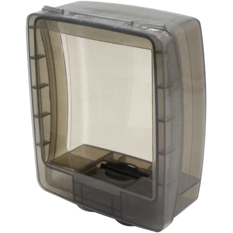 Set 2 carcase impermeabile priza, PVC, 10.5 x 12.3 x 4.7 cm, Negru ...