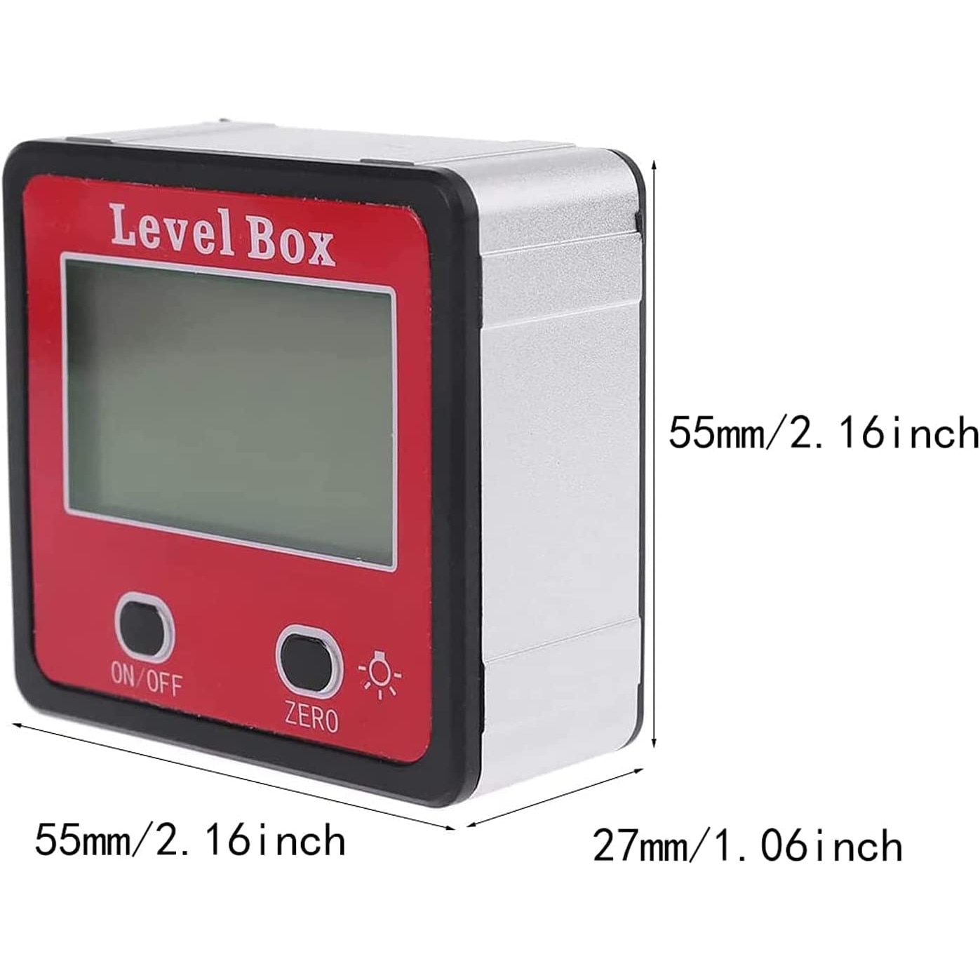 Nivela digitala inclinometru, Aluminiu, Rosu - eMAG.ro