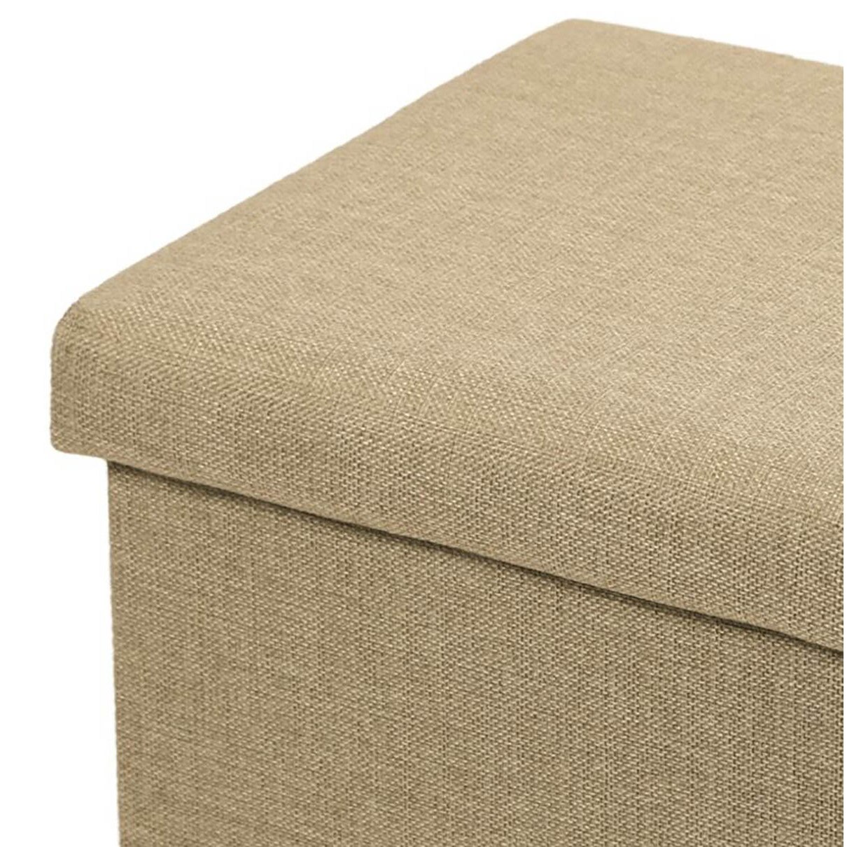 Taburet pliabil, Liberta, Depozitare, Lemn, 30 x 30 x 30 cm, Bej - eMAG.ro