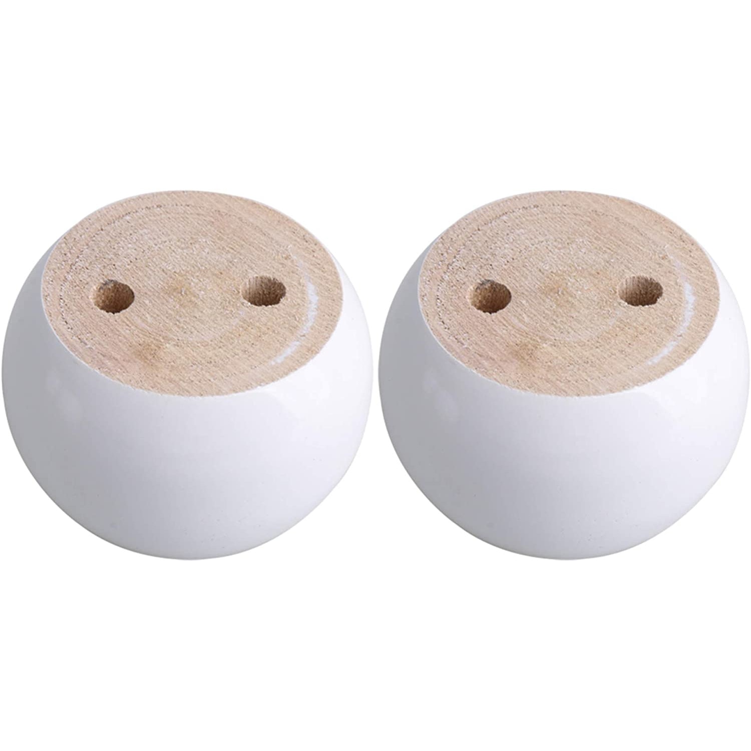 Set 4 picioare de mobilier, Lemn, 8 x 8 x 5 cm, Alb - eMAG.ro