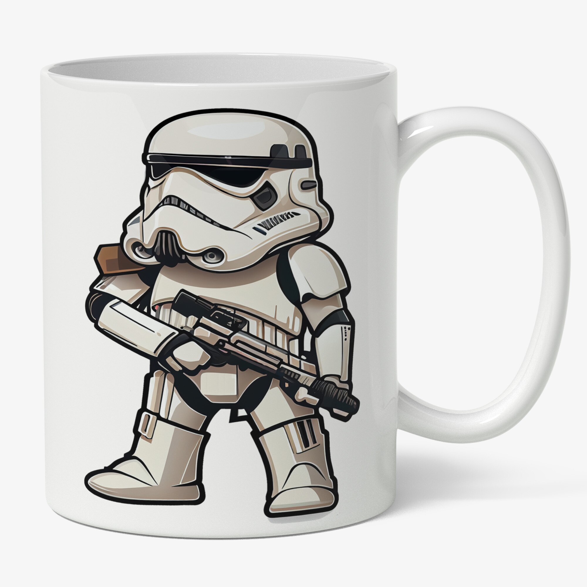 Cana Cu Soldat Alb Stil Star Wars, Cu Arma In Mana, Razboiul Stelelor ...