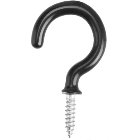 Set 30 carlige pentru prindere in tavan, Plastic/Otel, 1/2", Negru ...