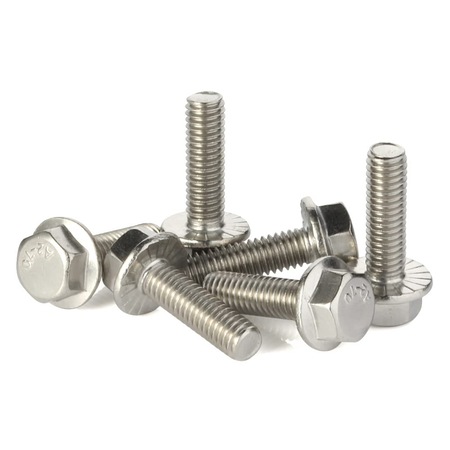 Set 10 suruburi cu flansa, Inox, M8 - 125 x 40 mm, Argintiu - eMAG.ro