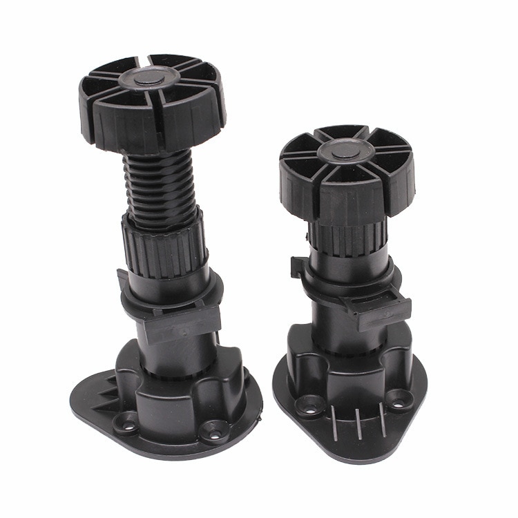 Set 4 picioare reglabile mobila, 95-135cm, Plastic, Negru - eMAG.ro