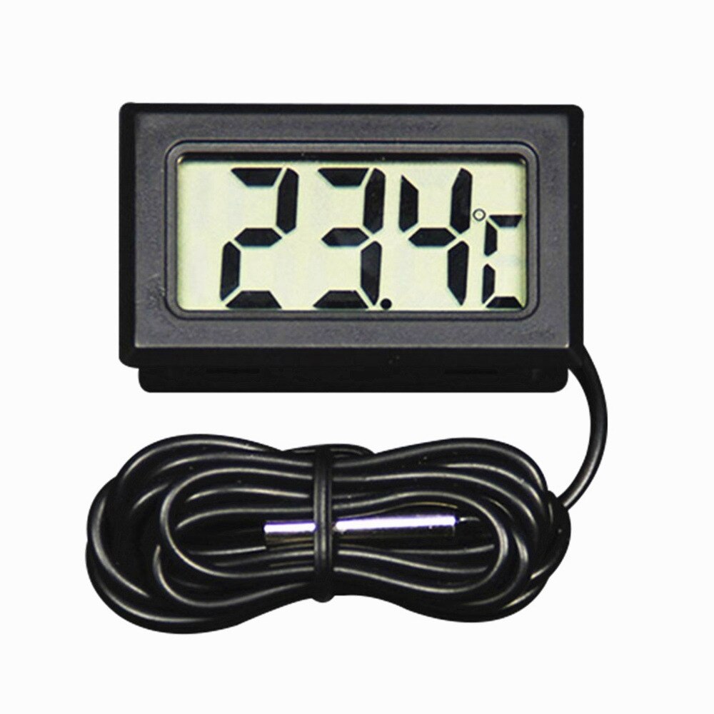 Termometru digital, Plastic, Pentru acvariu, Ecran LCD, Negru - eMAG.ro