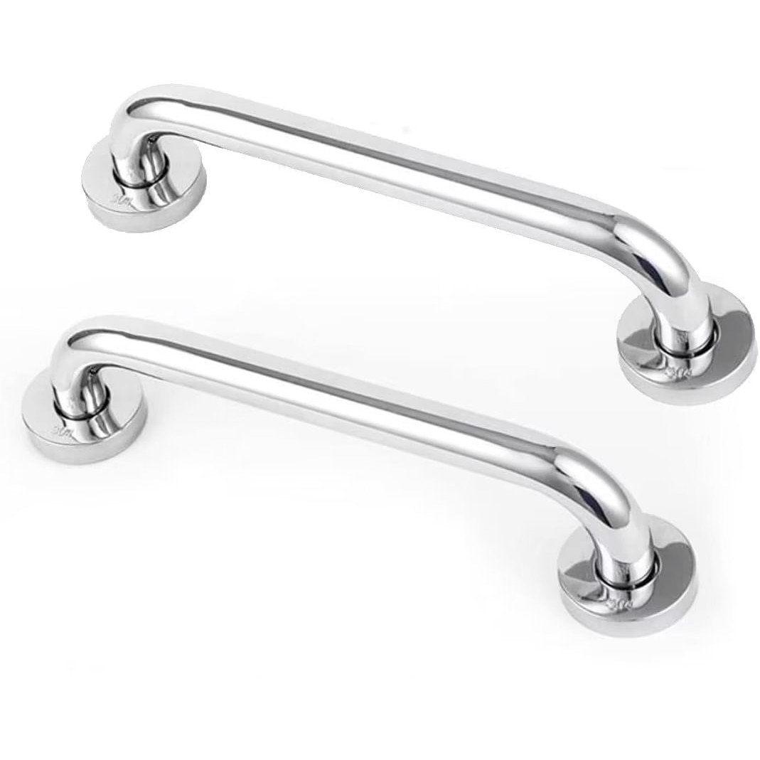 Set 2 manere de sustinere, Antiderapant, Inox, 30cm, Argintiu - eMAG.ro