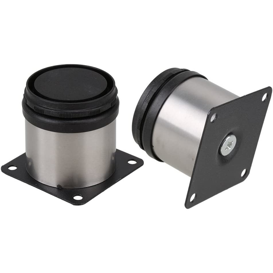 Set 4 picioare de mobilier, Inox, 60 x 50 mm, Argintiu/Negru - eMAG.ro