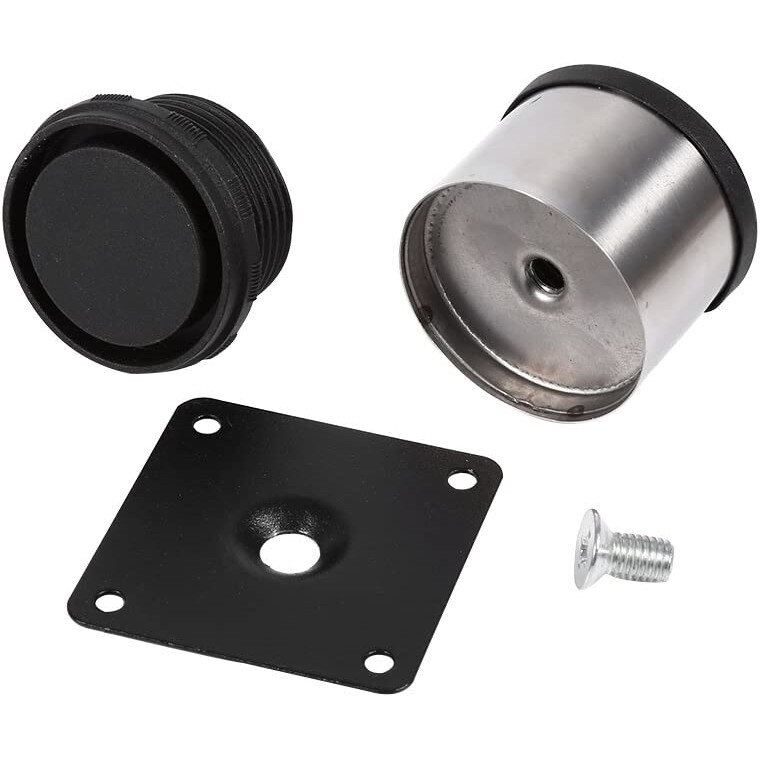 Set 4 picioare de mobilier, Inox, 60 x 50 mm, Argintiu/Negru - eMAG.ro