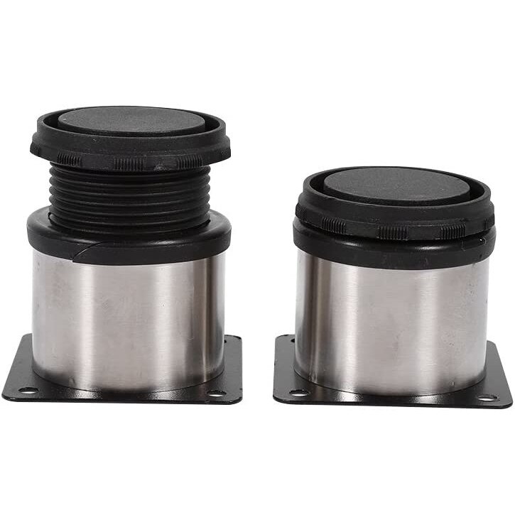 Set 4 picioare de mobilier, Inox, 60 x 50 mm, Argintiu/Negru - eMAG.ro