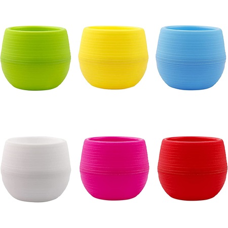 Set 6 ghivece, Plastic, 7cm, Multicolor - eMAG.ro