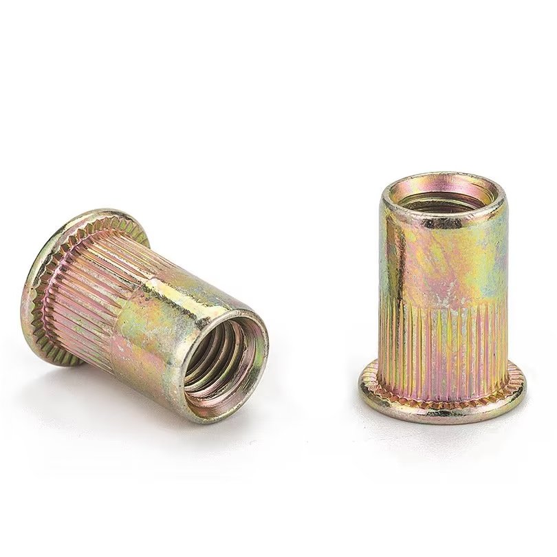 Set 50 piulite M8 filetate cu cap plat, Otel carbon, 1.8 x 1.4 cm ...