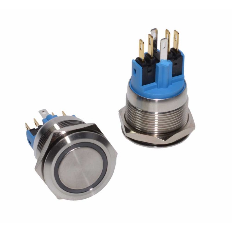 Buton Metalic, 220V, 19mm, cu Retinere, Led Alb - eMAG.ro